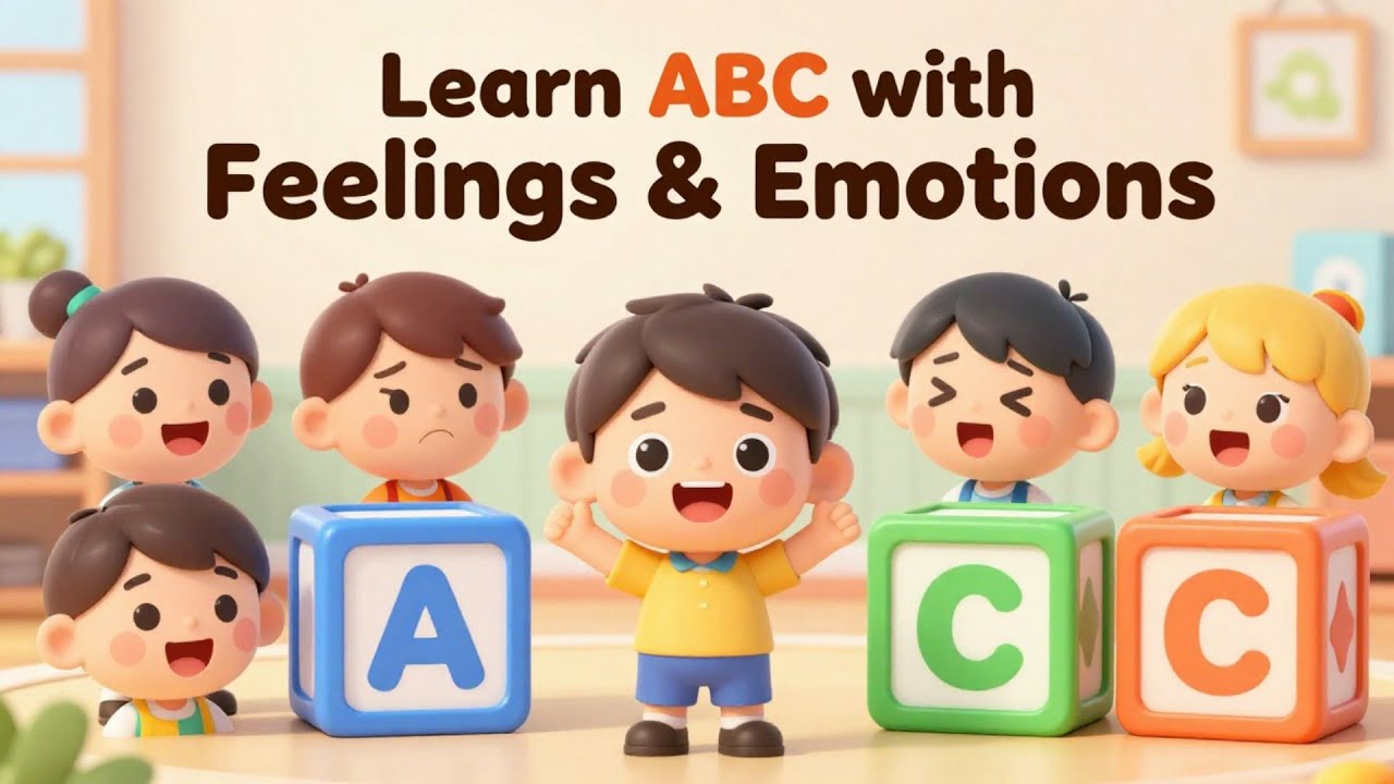 Learn ABC with Feelings & Emotions | Facial Expressions & Action Words ...