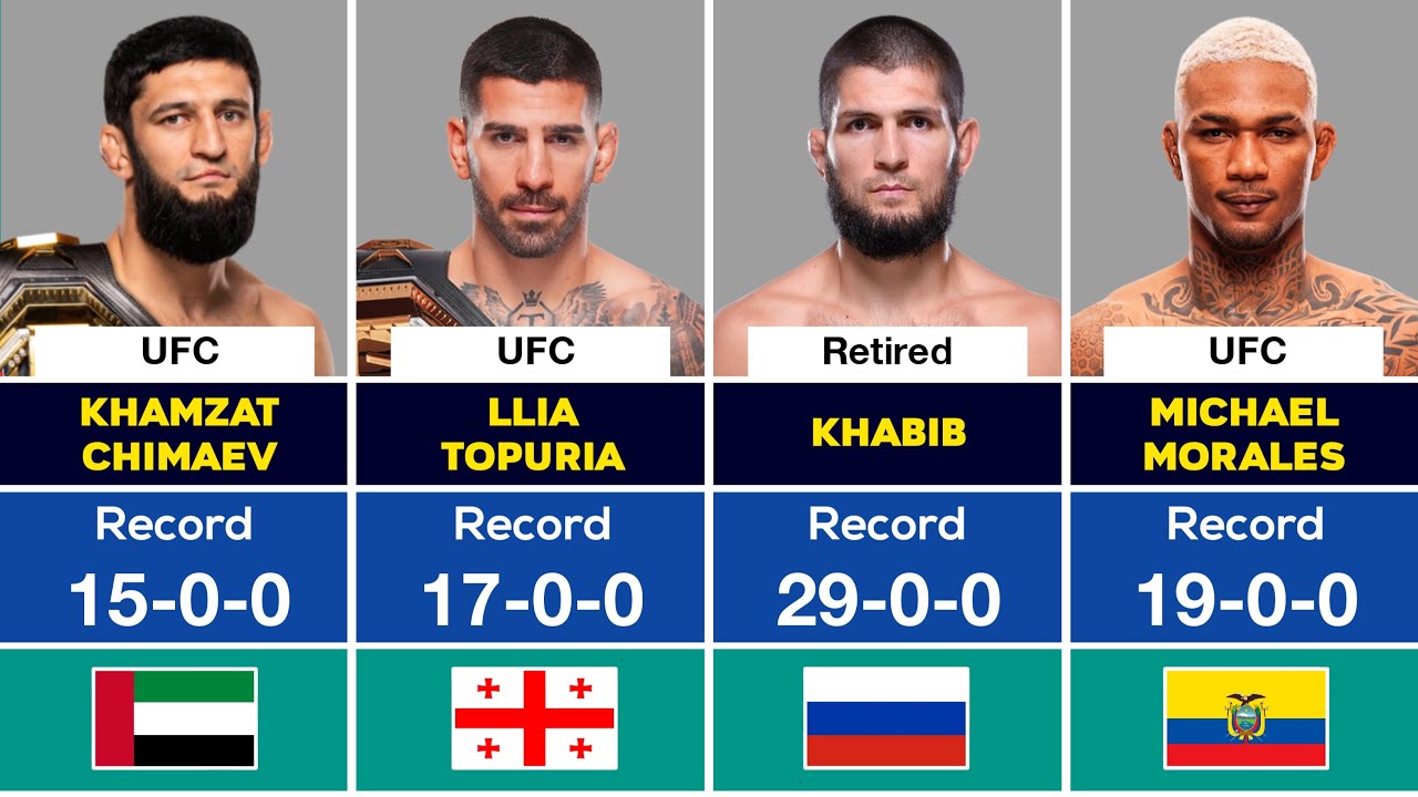 🔥 Top Undefeated UFC Fighters Ever 🥊 - YouTube