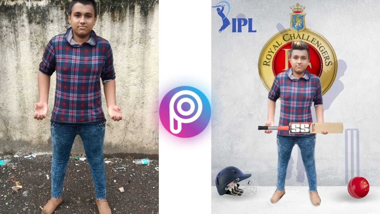 How to make ipl team photo concept in Picsart - YouTube