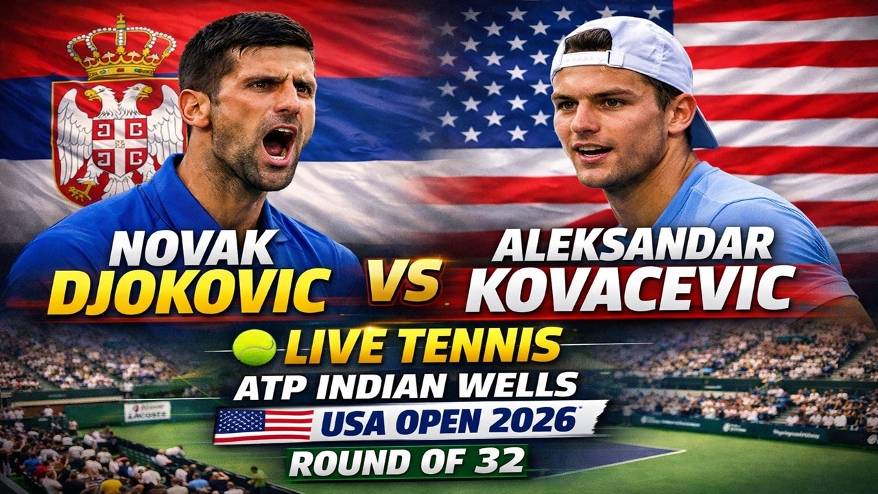 Novak Djokovic vs Aleksandar Kovacevic 🎾LIVE TENNIS ATP INDIAN WELLS ...