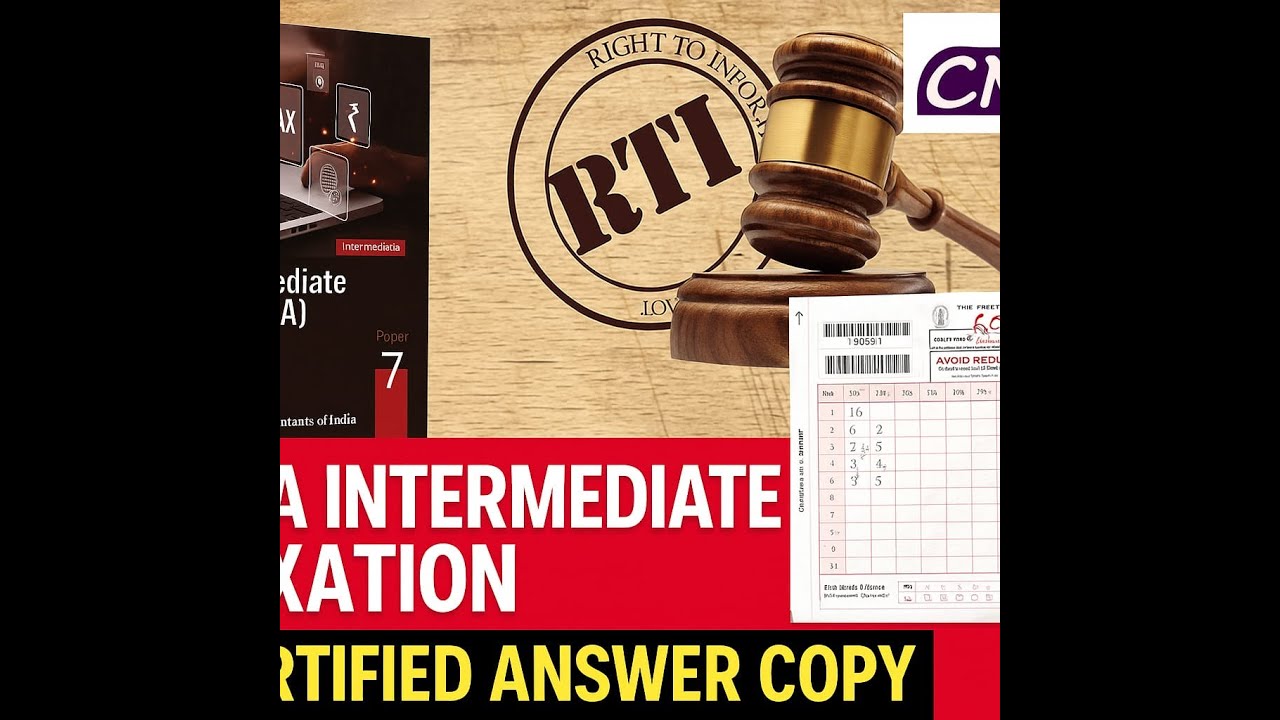 CMA Inter Certified Answer Sheet || Taxation || Direct Tax & Indirect ...