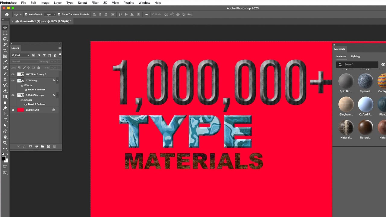 New Photoshop 2023 Add Millions Of Textures To Your Type How To