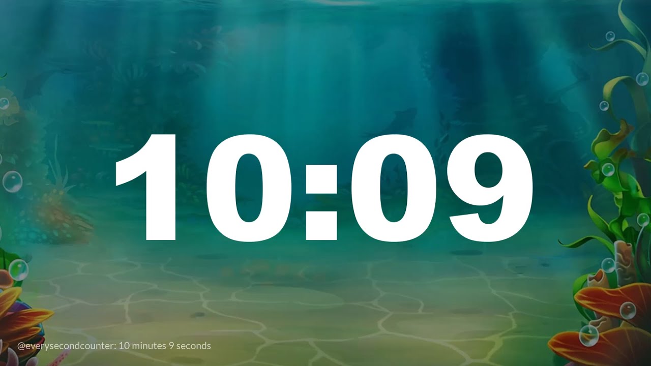 10 minutes 9 seconds [609 secs] clock timer countdown || Alarm Focus ...