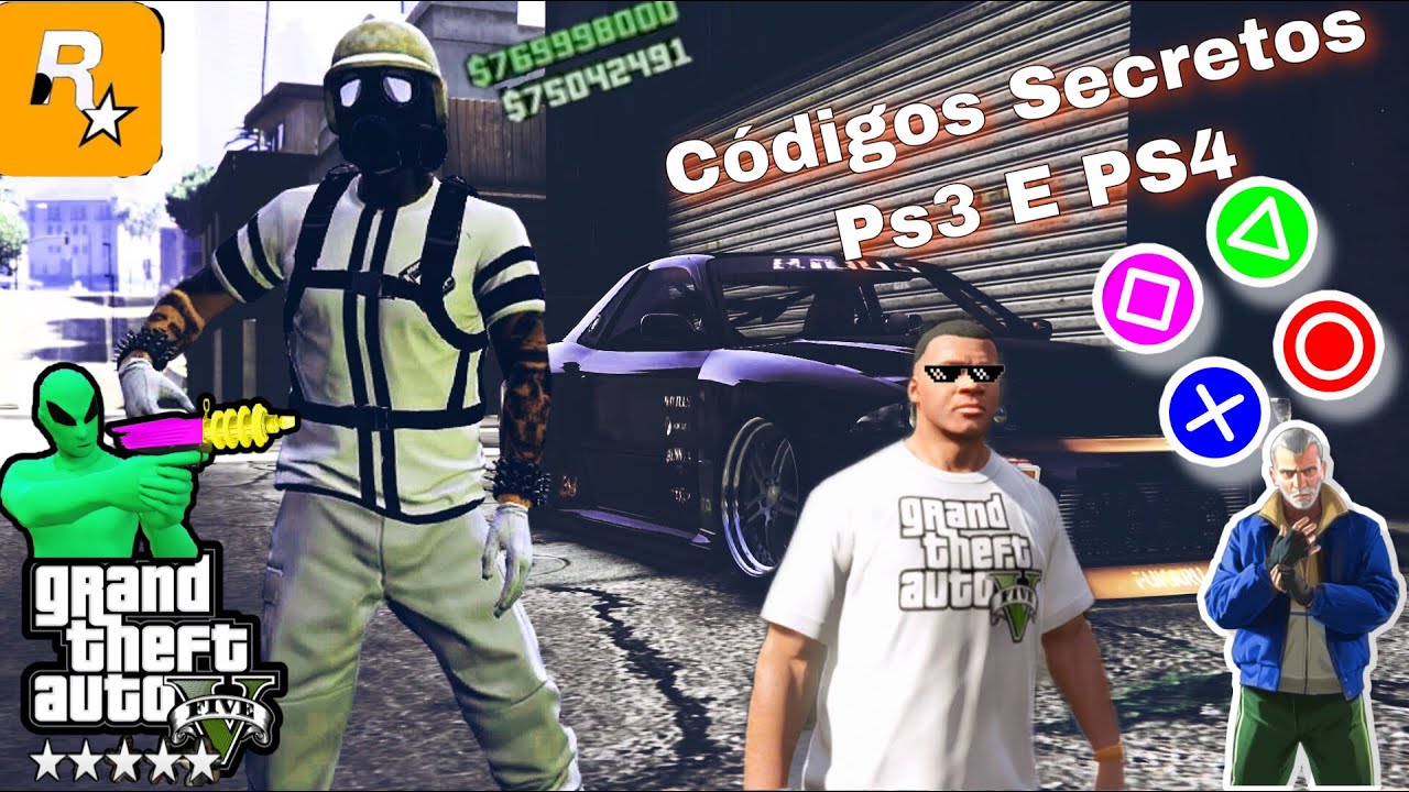 CODIGOS SECRETO DO GTA PS3 / PS4 / XBOX 360 - YouTube