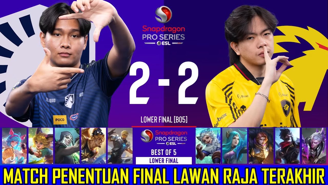 NYAWA TERAKHIR PEREBUTAN TIKET FINALS !! ONIC VS LIQUID ID GAME 5 - YouTube