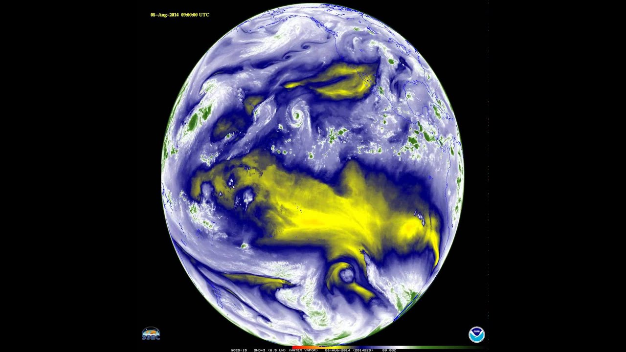 GOES-15 infrared water vapor animation, 2014 - YouTube