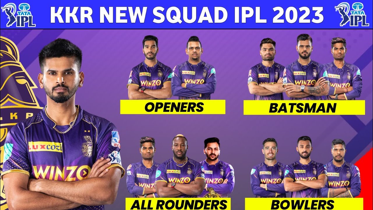 Kkr 2023 Squad - Kolkata Knight Riders 2023 Players List || Kkr New ...