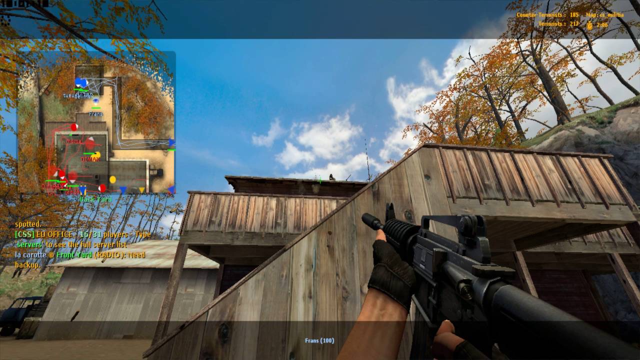 counter-strike-source-militia map EU server possible wallhacker - YouTube