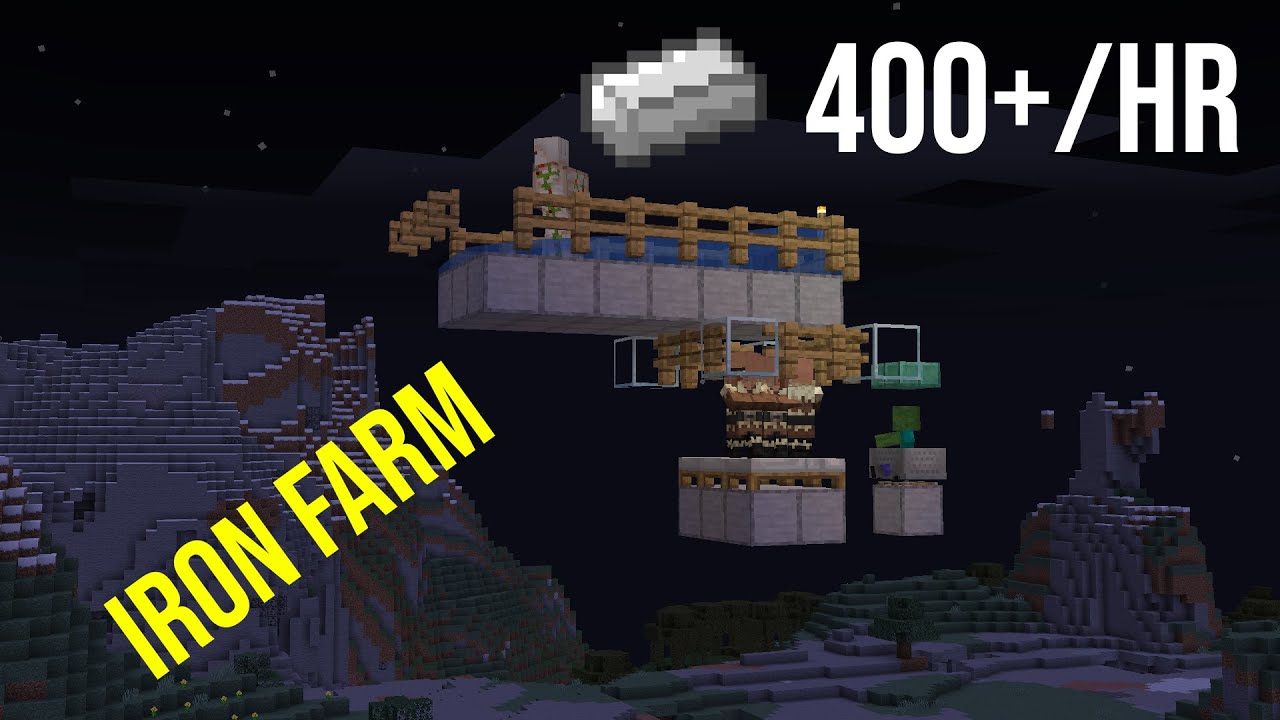Minecraft Easiest and Fastest Iron Farm | 1.16+ - YouTube