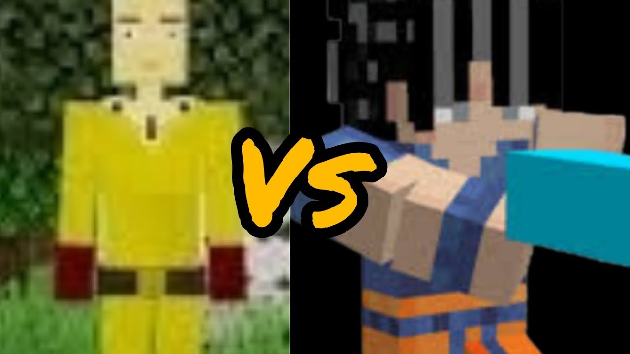 goku vs saitama in minecraft - YouTube
