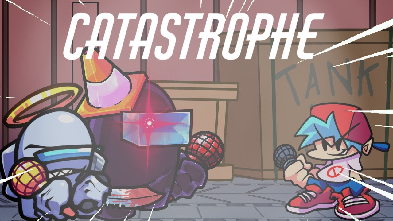 FNF CATASTROPHE BUT WHITE AND BLACK COVER IMPOSTOR V4(BOTPLAY) | Fnf ...