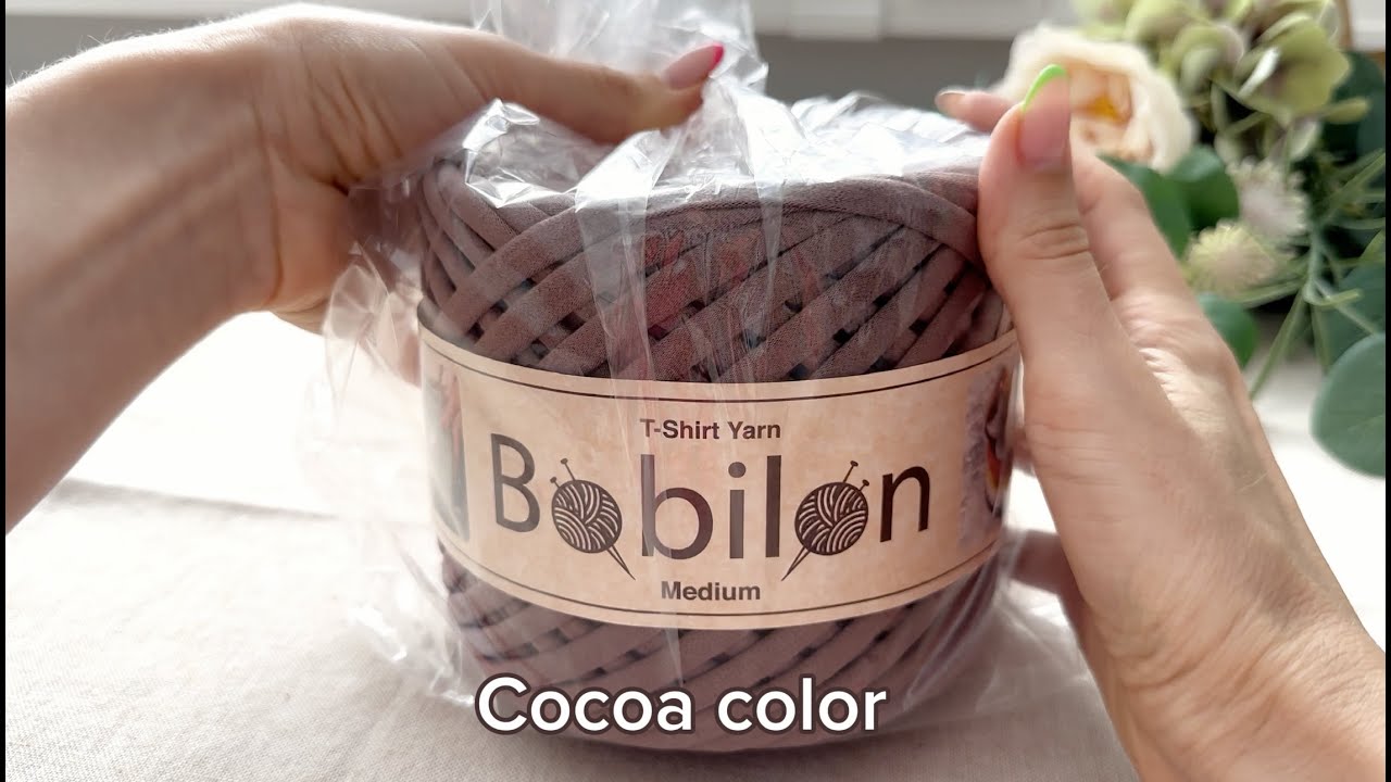 Bobilon T shirt yarn Cocoa color - YouTube