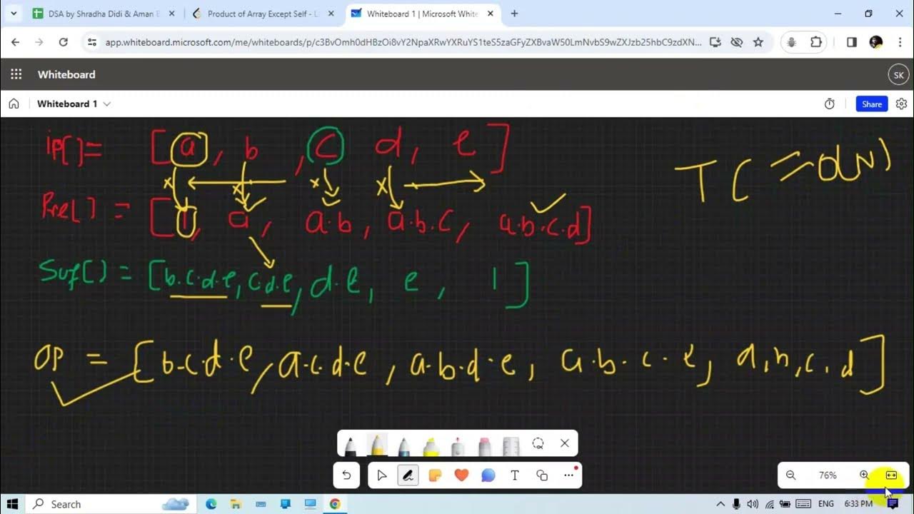 Product Of Array Except Self Leetcode 238 Dsa Sheet Arrays Youtube