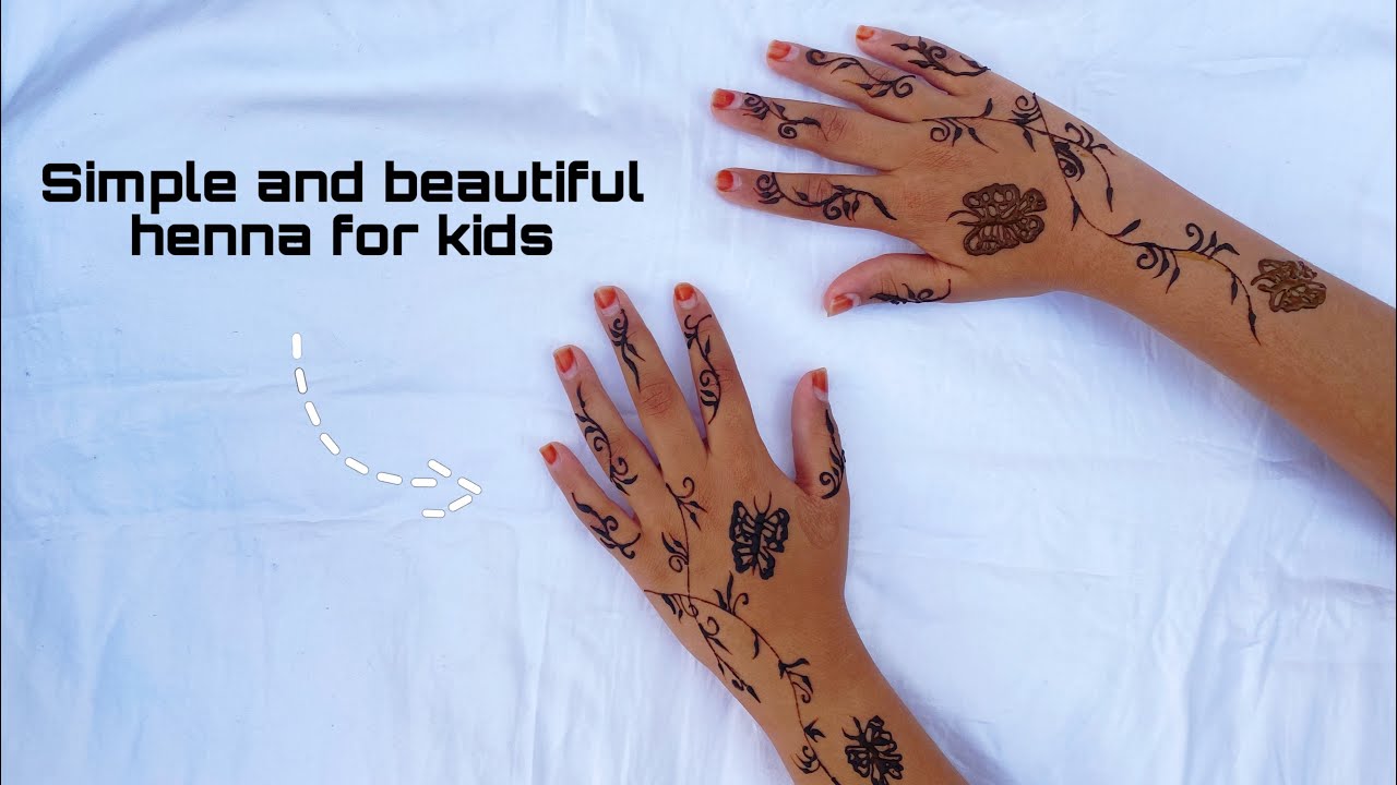 Simple and beautiful henna for kids | henna art - YouTube