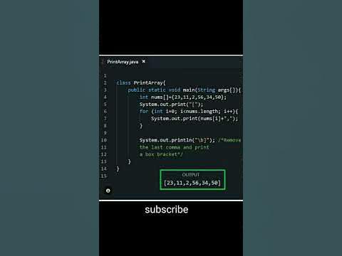 print all value of array #code #java #programming #developers #shortsvideo #website # ...
