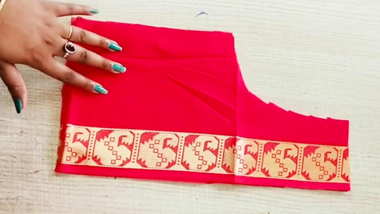 Simple And Easy Blouse Back Neck Design Cutting And Stitching Blouse
