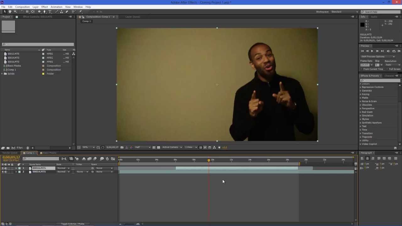 Cloning Yourself Using After Effects - YouTube