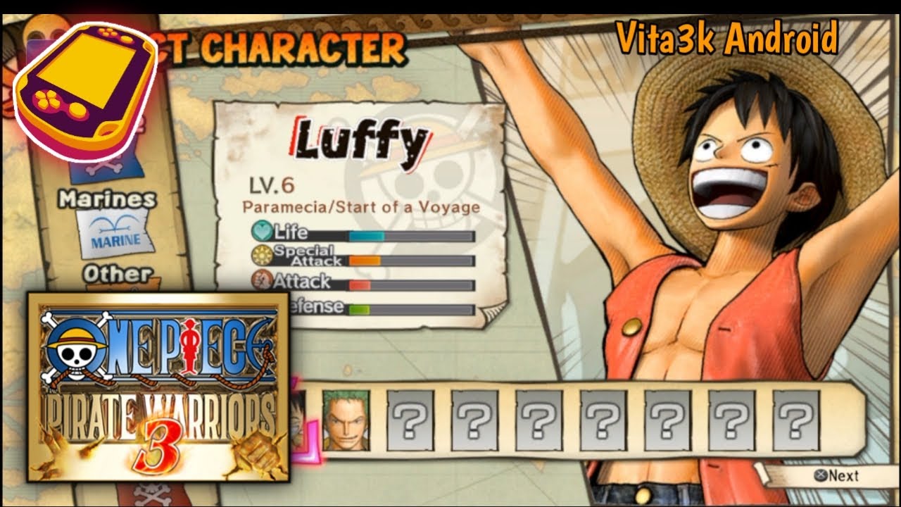 Vita3k v8 Update !! Test Main Game ONE PIECE: PIRATE WARRIORS 3 On ...