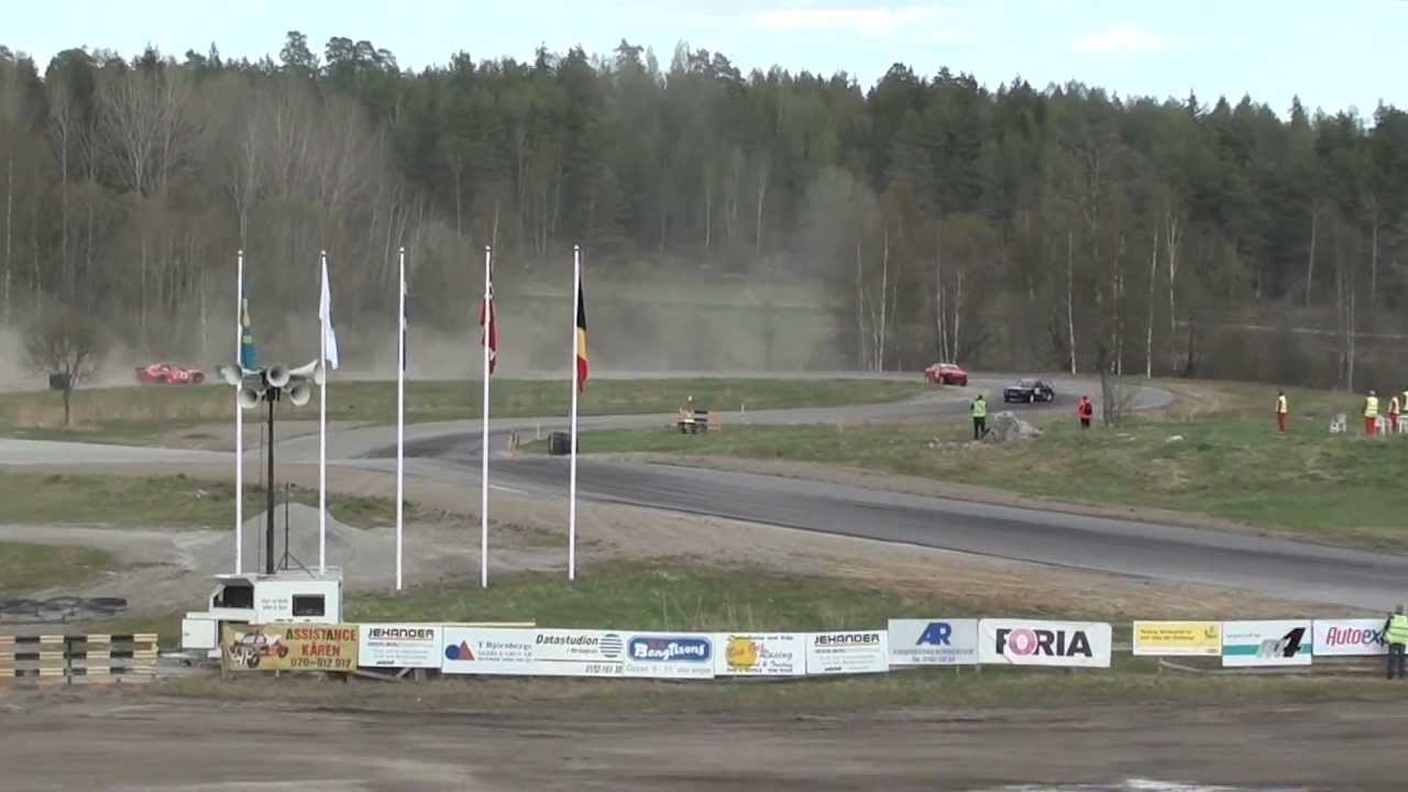 Rallycross SM 2013 Strängnäs a-final Linus Westman - YouTube