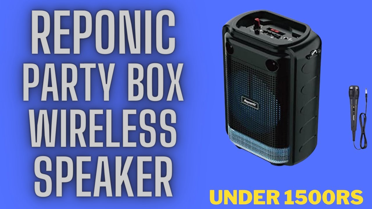 Reponic Party Box Chargeable Wireless Speaker with Mic - YouTube