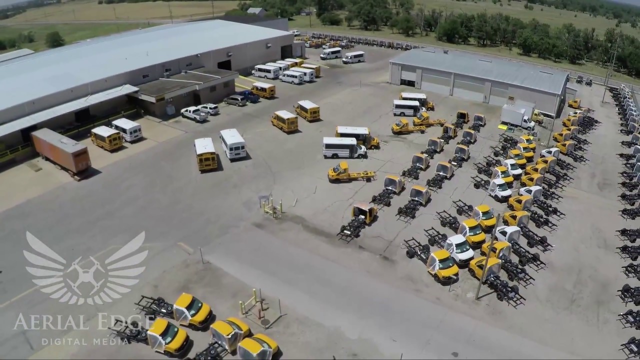 Aerial Video of Collins Bus Plant - YouTube