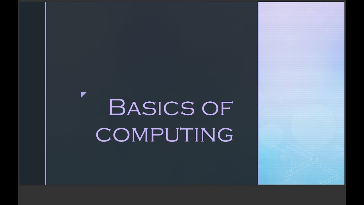 Basics of Computing - YouTube