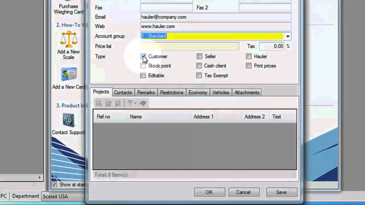 Scaleit W8 - How To Add a New Hauler - YouTube