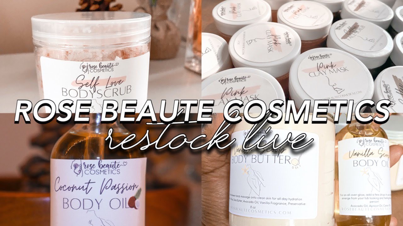Rose Beauté Cosmetics Restock Live ! Entrepreneur Life Vlog - YouTube