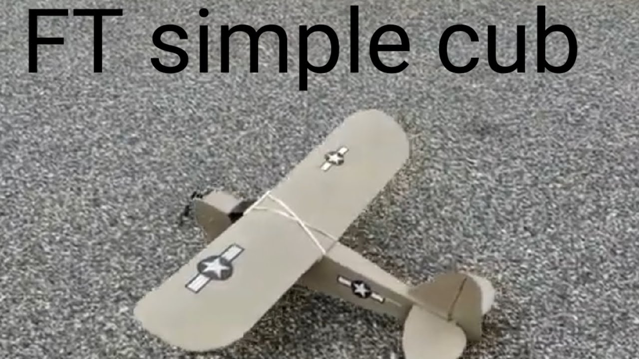 FliteTest Simple Cub maiden flight - YouTube