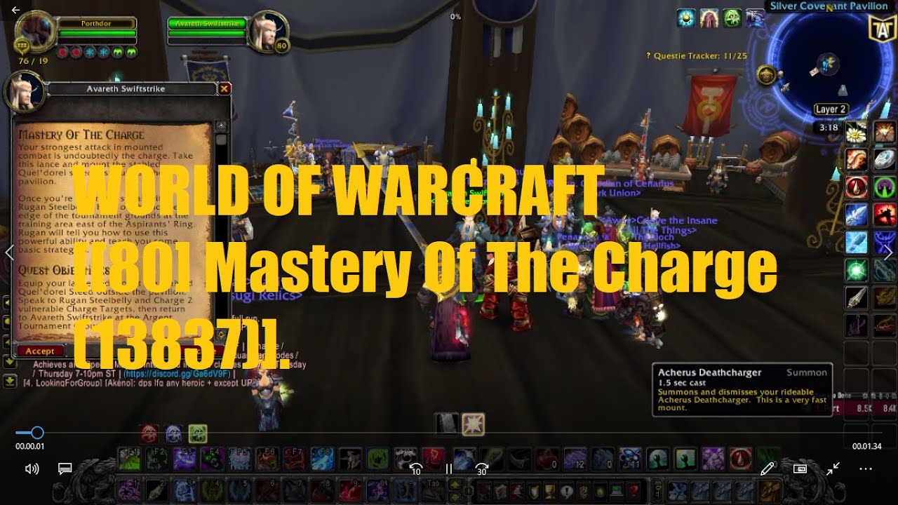 World Of Warcraft Classic 80 Mastery Of The Charge 13837 Youtube