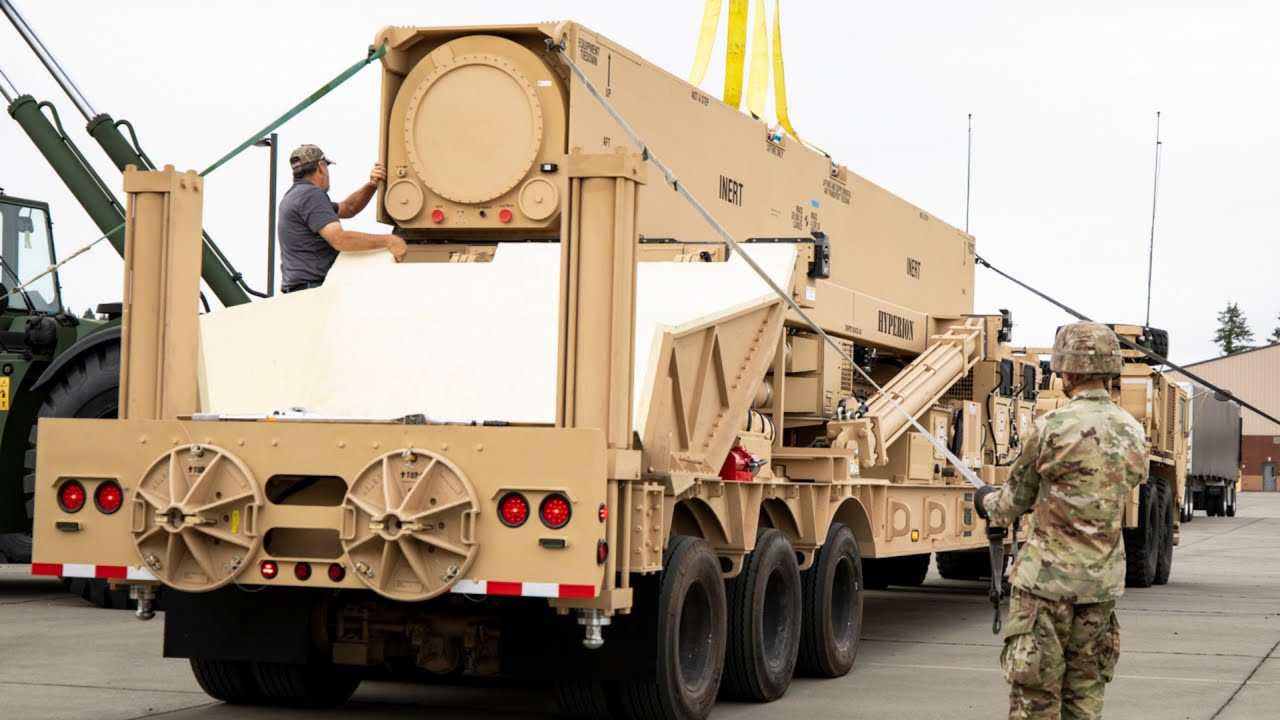 Mobile launcher for long-range LRHW 'Dark Eagle' hypersonic missiles ...