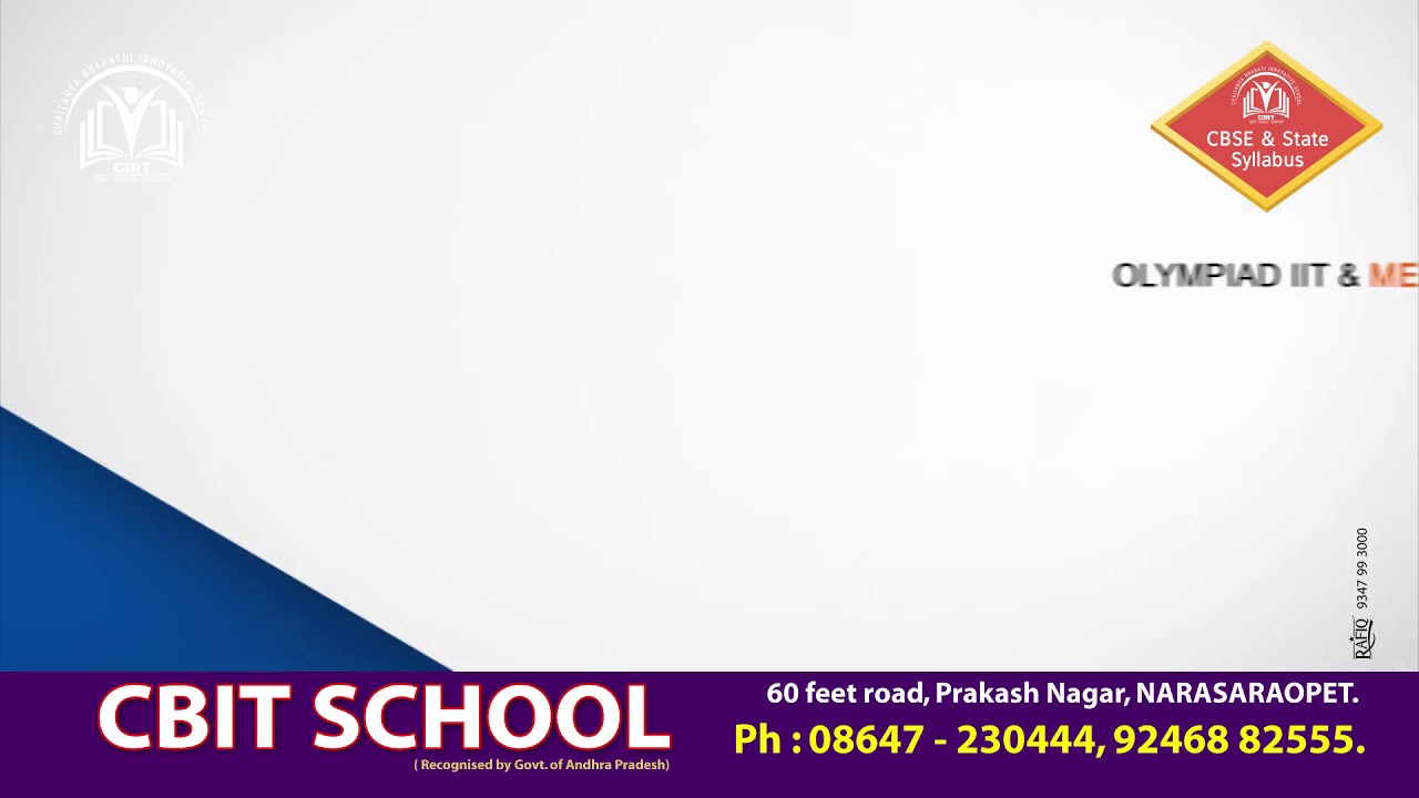 CBIT SCHOOL AD - YouTube
