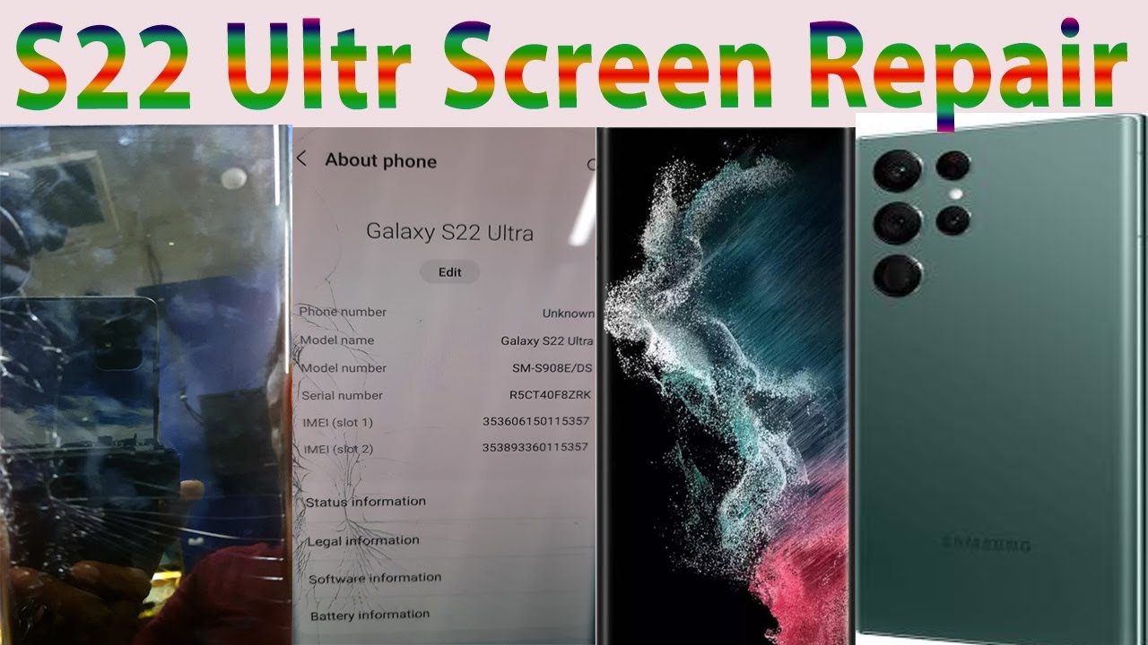 How to change S22 Ultra screen | Galaxy S22 Ultra repair | S22 Ultra ...