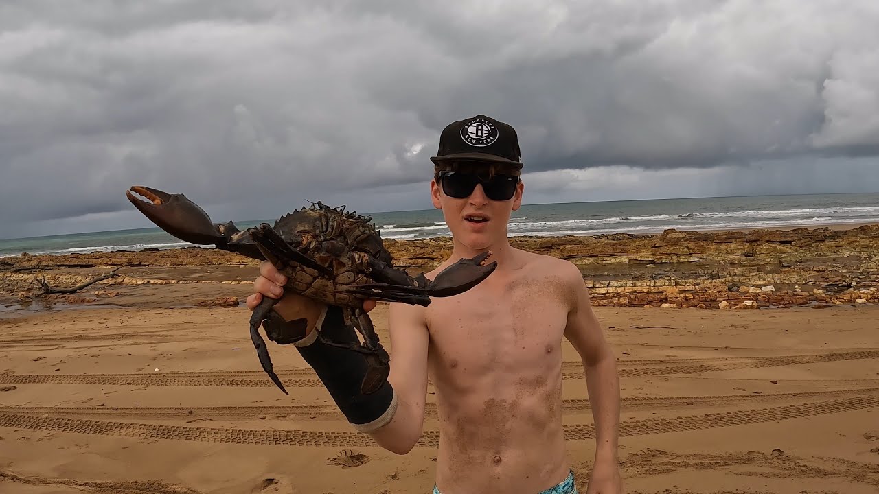AUSTRALIAN MUD CRAB CATCH AND COOK AT REMOTE BEACH- EP 1 - YouTube