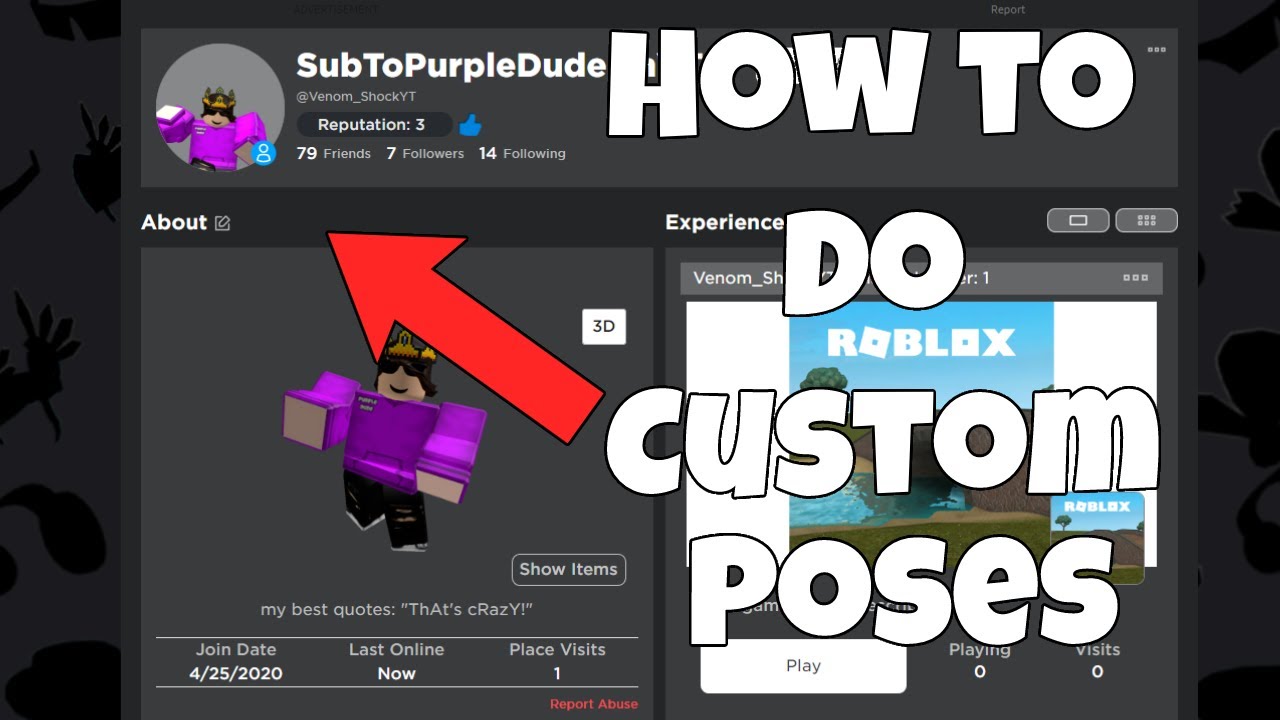 AVATAR EMOTES ON YOUR PROFILE! TUTORIAL!! (Roblox) - YouTube