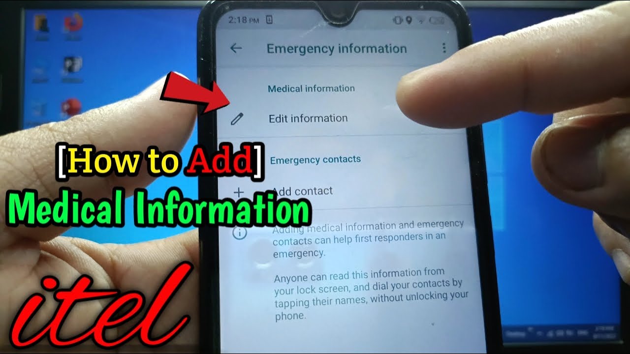 How to add medical information on itel S15 | Emergency Information ...