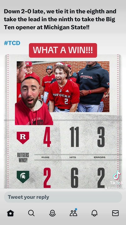 Rutgers comes back to beat Michigan State 4-2 to open up BIG Ten Play!! Let’s gooo!! Go Rutgers ...