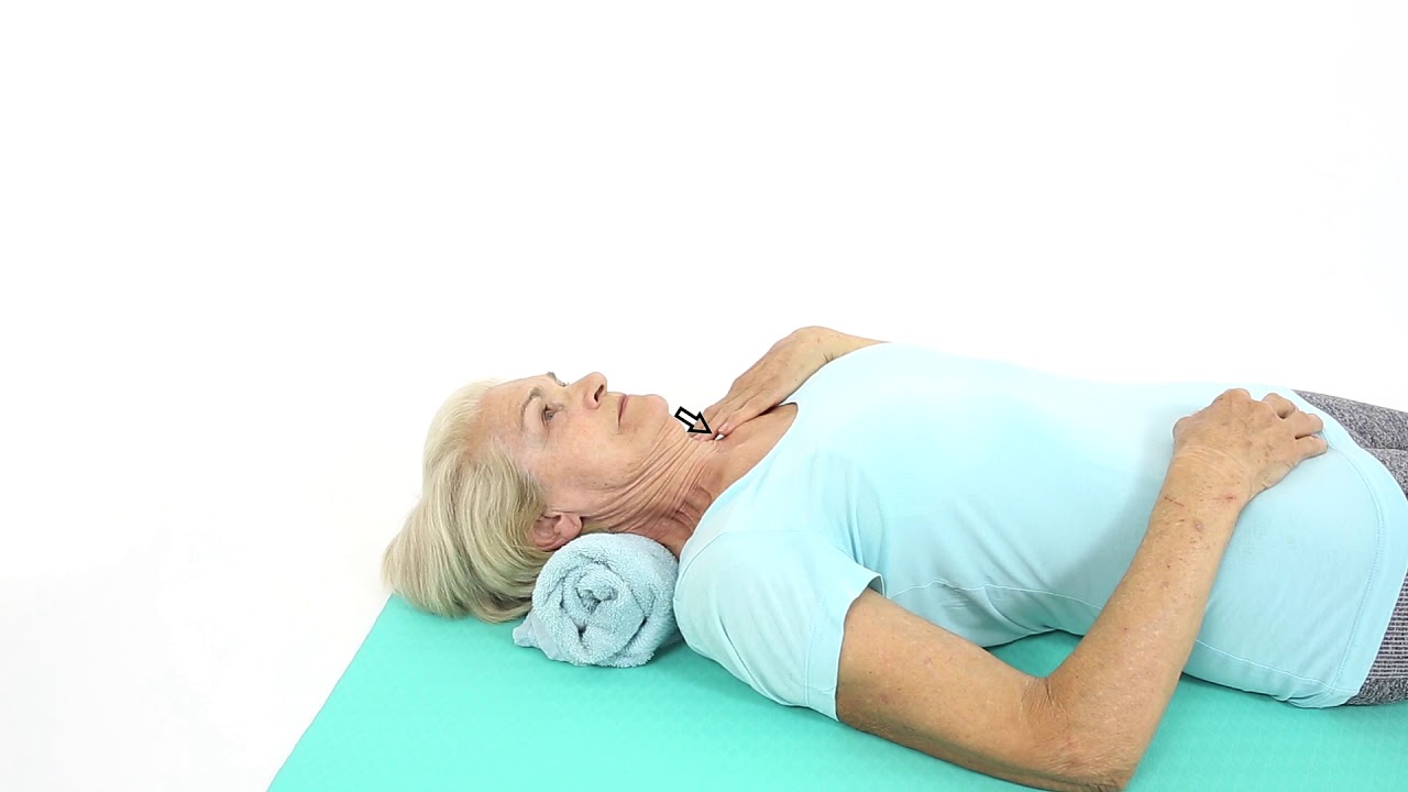 Senior: Anterior Neck Stabilisation With Towel - YouTube