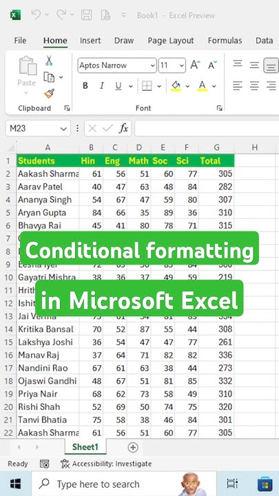 Conditional formatting in Microsoft Excel #conditionalformatting #exceltips #exceltutorial - YouTube