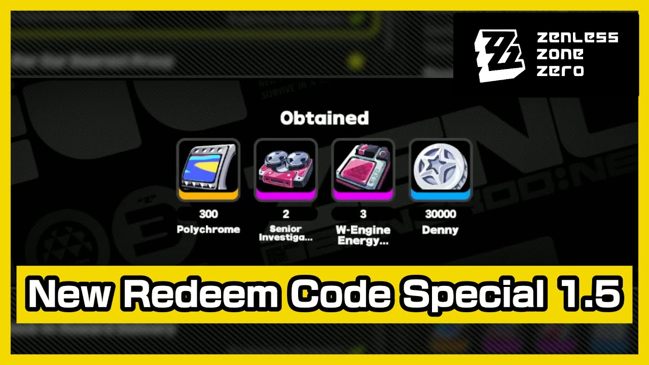 New Redeem Code ZZZ | Zenless Zone Zero Special 1.5 - YouTube