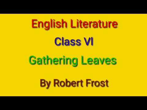 Gathering Leaves by Robert Frost - YouTube