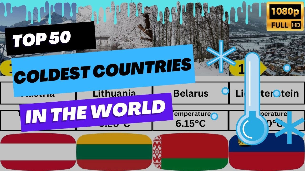 Top 50 Coldest Countries In The World - YouTube