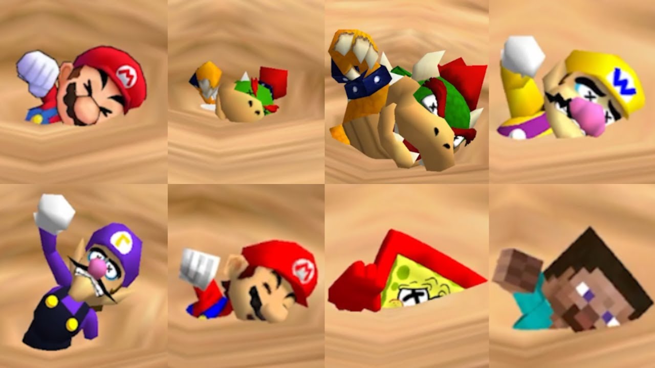 All Characters New Game Over Animations by Quicksand in Super Mario ...
