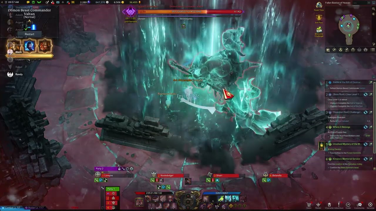 Lost Ark - Valtan Normal Gate 1 and 2 Prog Run - FI Wardancer POV 2/3 ...