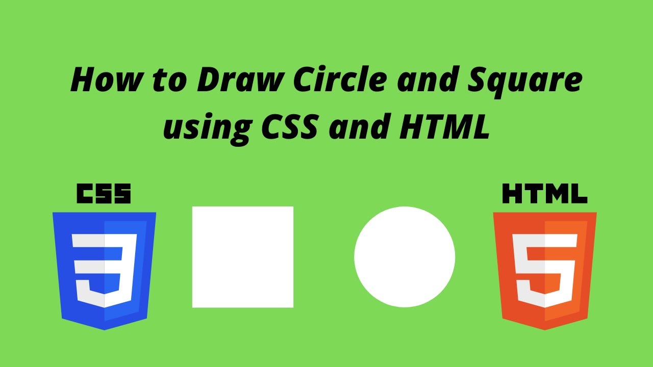 How to Draw Circle and Square using CSS and HTML - YouTube