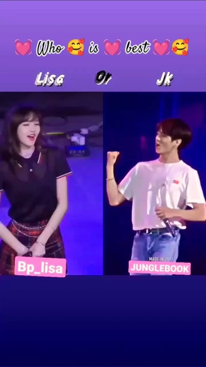 🖤black pink lisa Vs BTS JK💜//BTS new status #bts #btsshorts #blackpink #jk #whatsapp_status ...