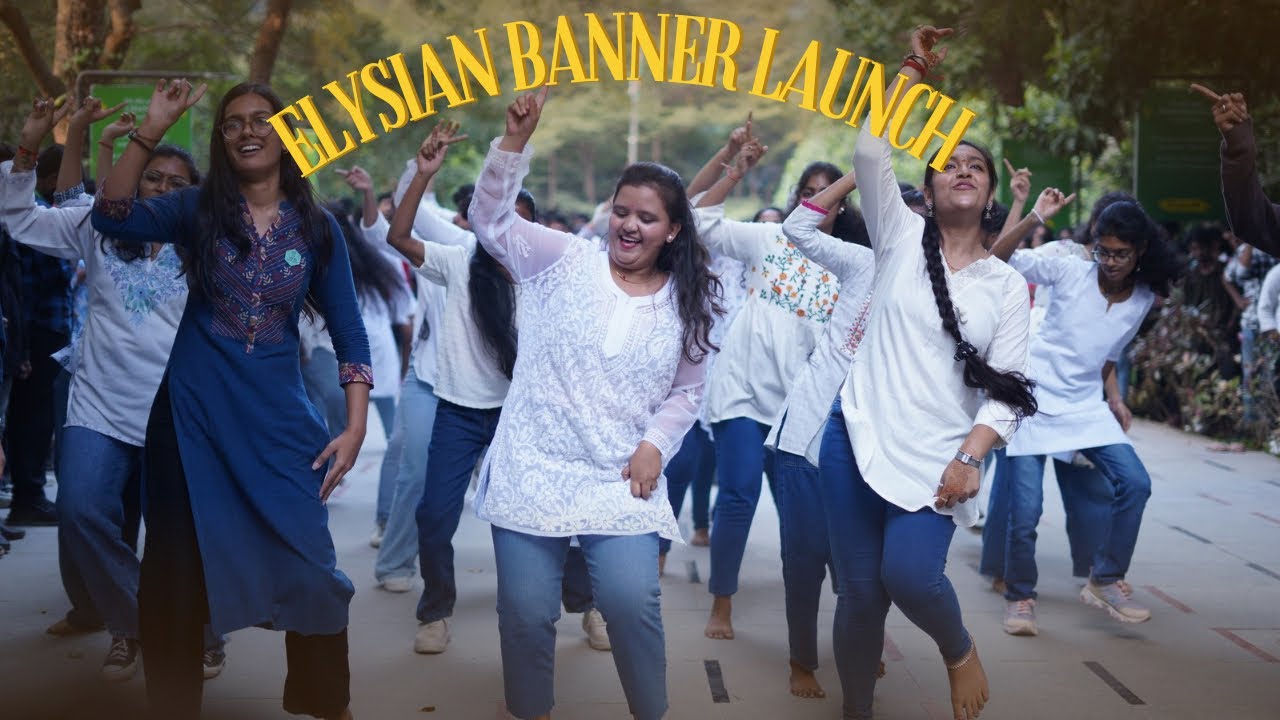 Hitam college Fest banner launch| Elysian 2025 | Mini flashmob | Fest - YouTube