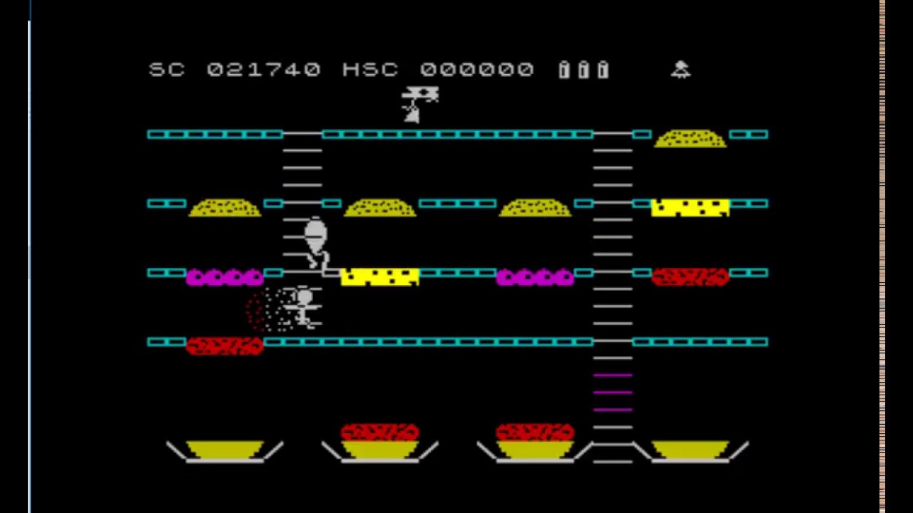 Mr. Wimpy - ZX Spectrum - MAMEUI64 v0.200 emulator - YouTube