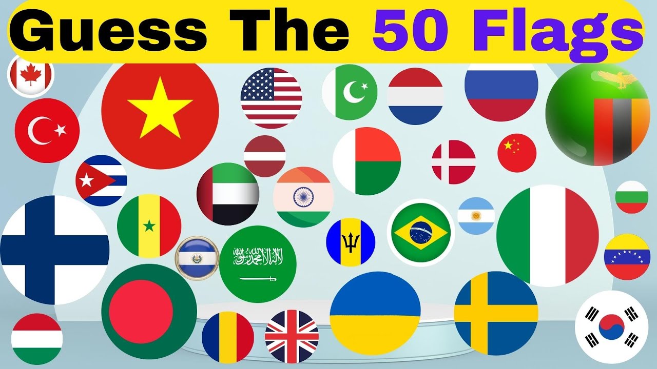 Guess 50 Flags in 3 Seconds Quiz - Guess The 50 Flags - YouTube