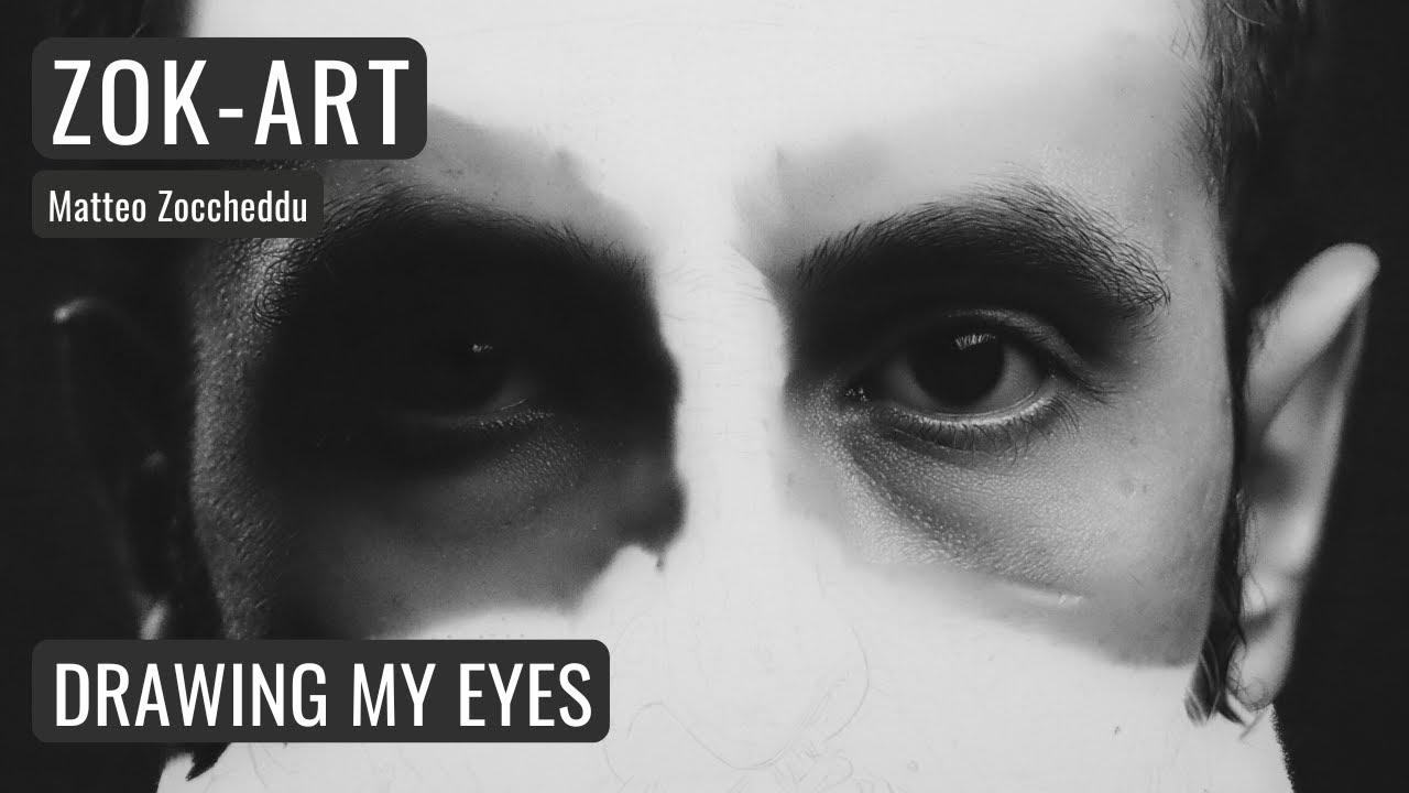 Drawing my Self Portrait pt 2 - the Eyes - Time-lapse - YouTube